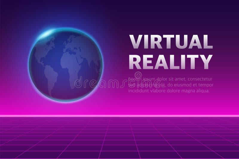 Metaverse Technology Concept. Digital Space. Virtual Reality. 3d Vector ...