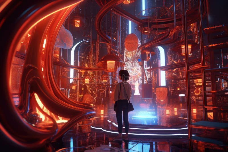 Metaverse Technology Concept VR Virtual Reality Metaverse Visualization ...