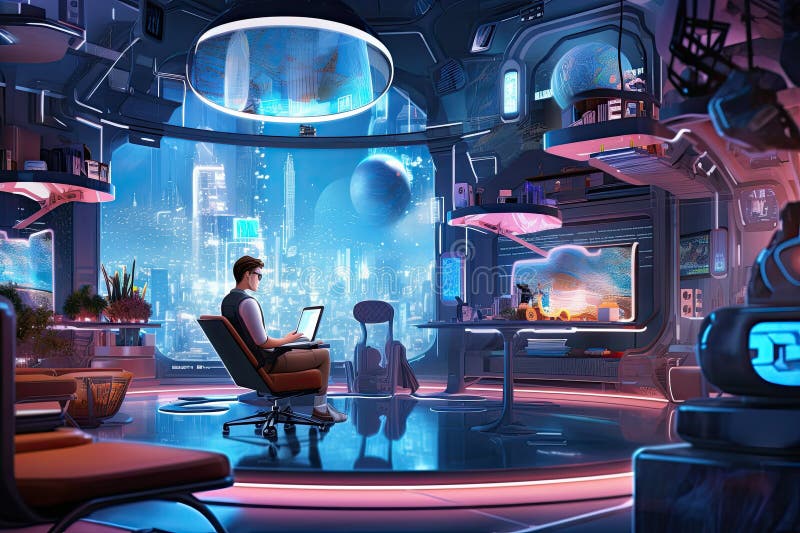 Metaverse Technology Concept VR Virtual Reality Metaverse Visualization ...