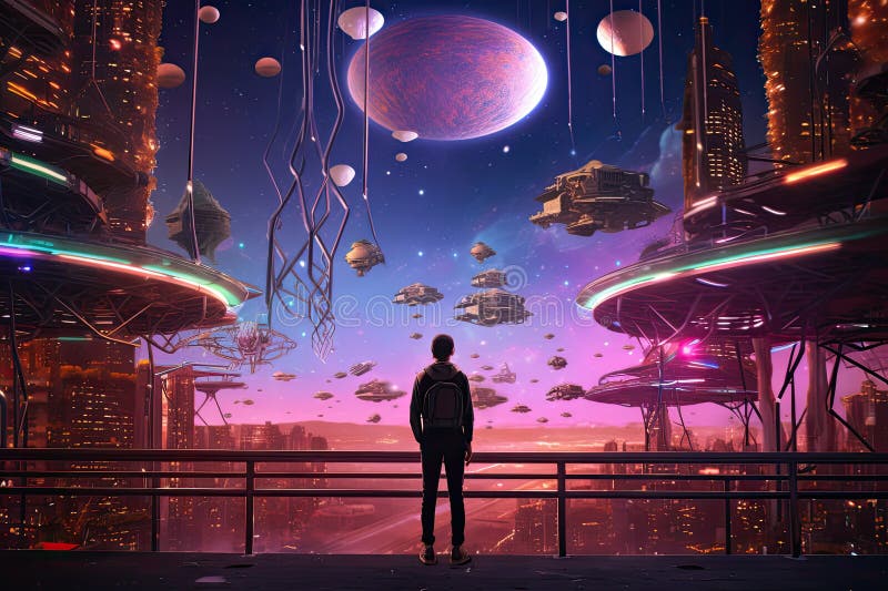 Metaverse Technology Concept VR Virtual Reality Metaverse Visualization ...