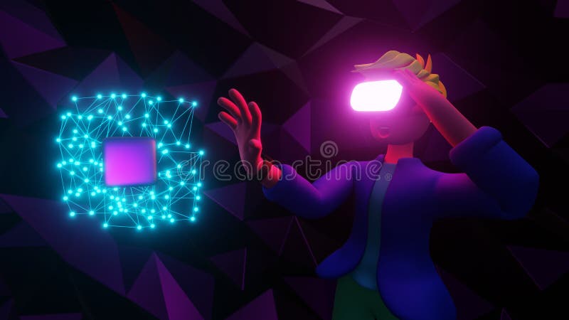 Metaverse Technology Future Concept, Cyber Virtual Reality Simulation ...