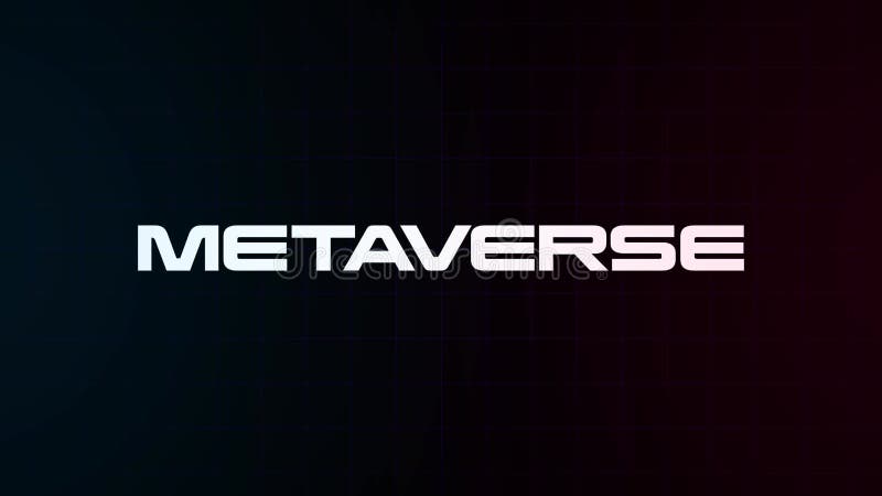 METAVERSE Text with Glitch Effect on Black Background. Glitch ...
