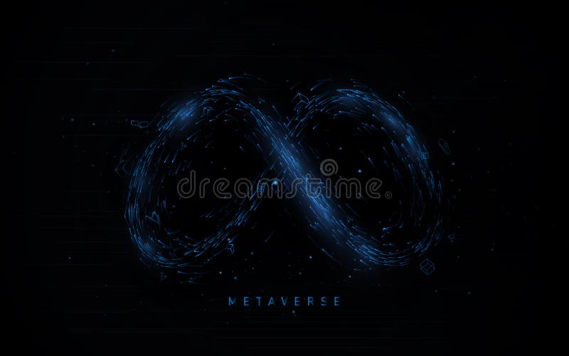 The Metaverse. Virtual Space. Infinity Sign. Futuristic Technology ...