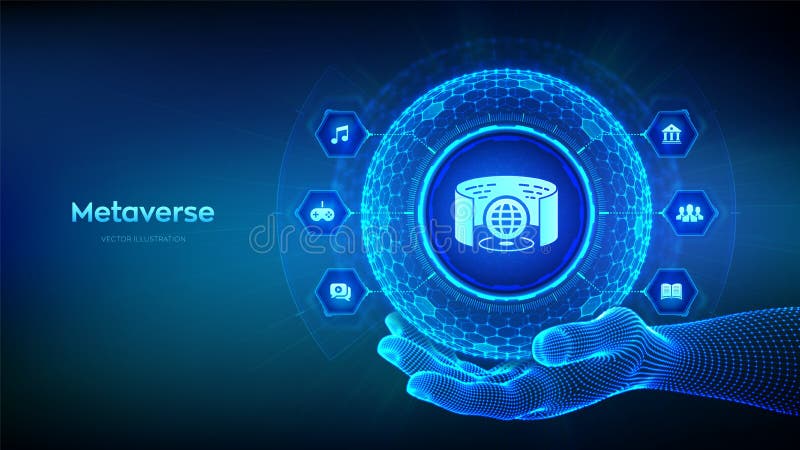 Metaverse Virtual World Technology Concept. 3D Visualization and ... Metaverse Virtual World Technology Concept. 3D Visualization and ...