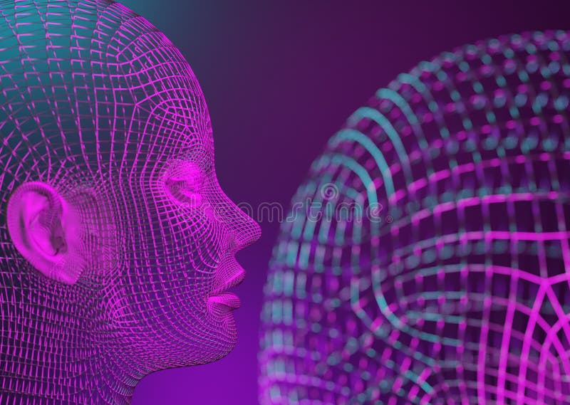 Metaverse Vr World Simulation Gaming Cyberpunk Style, Digital Robot Ai ...