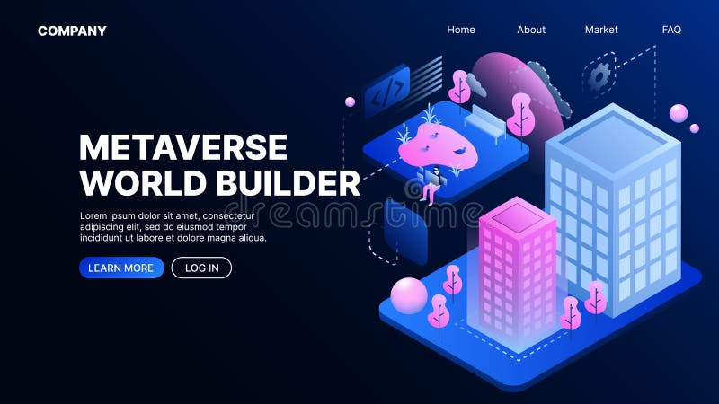 Metaverse World Builder. Metaworld Stock Vector - Illustration of ...
