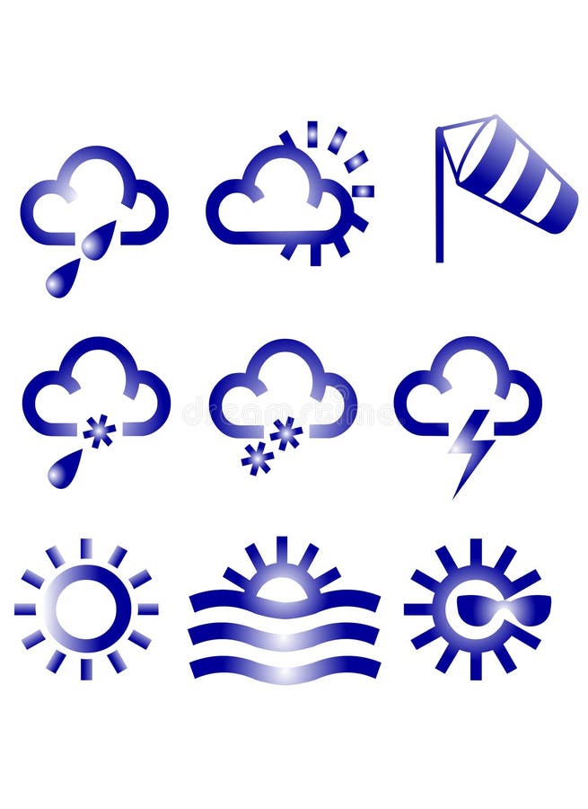 Meteo Icons stock illustration. Illustration of symbol - 623503