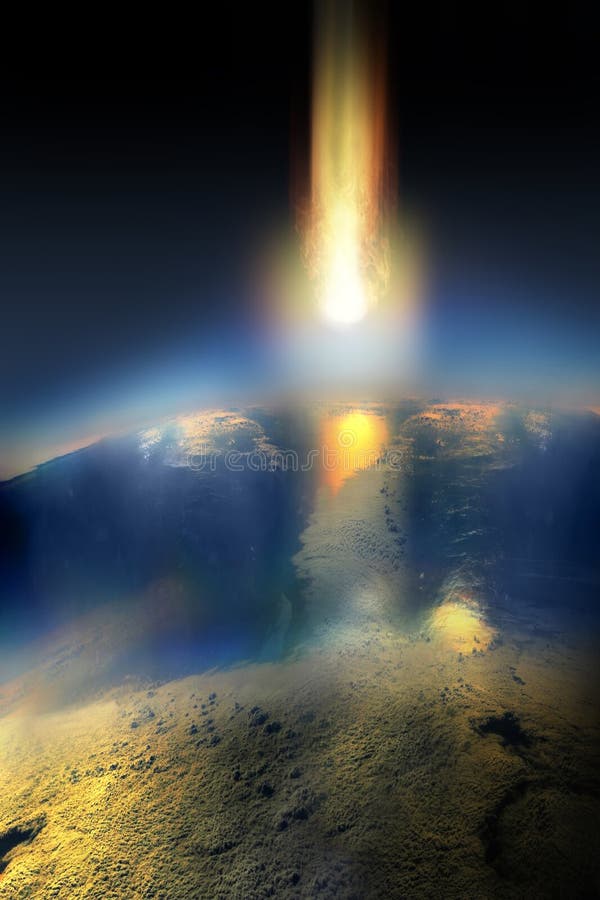 Meteor apocalypse stock illustration. Illustration of fairy - 97289509