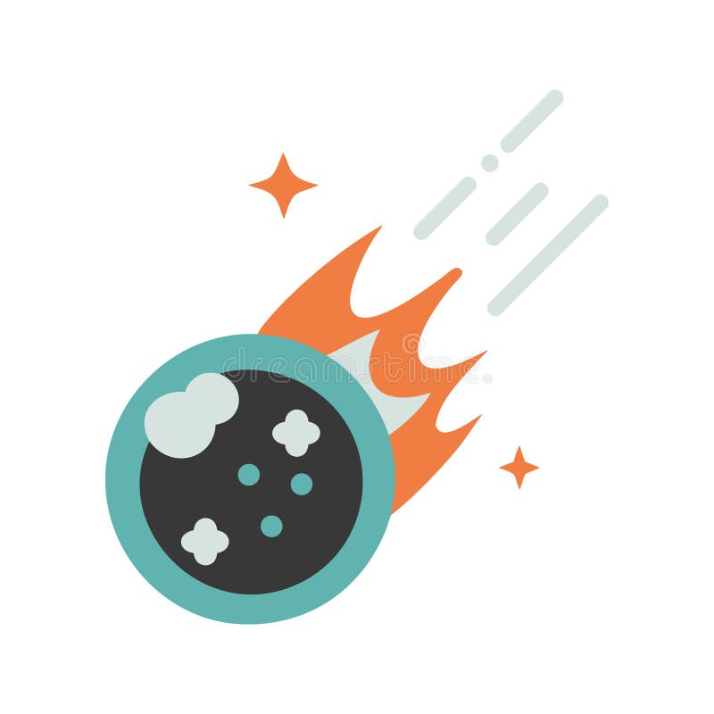 Meteor Asteroid Space Impact Illustration Stock Vector - Illustration ...