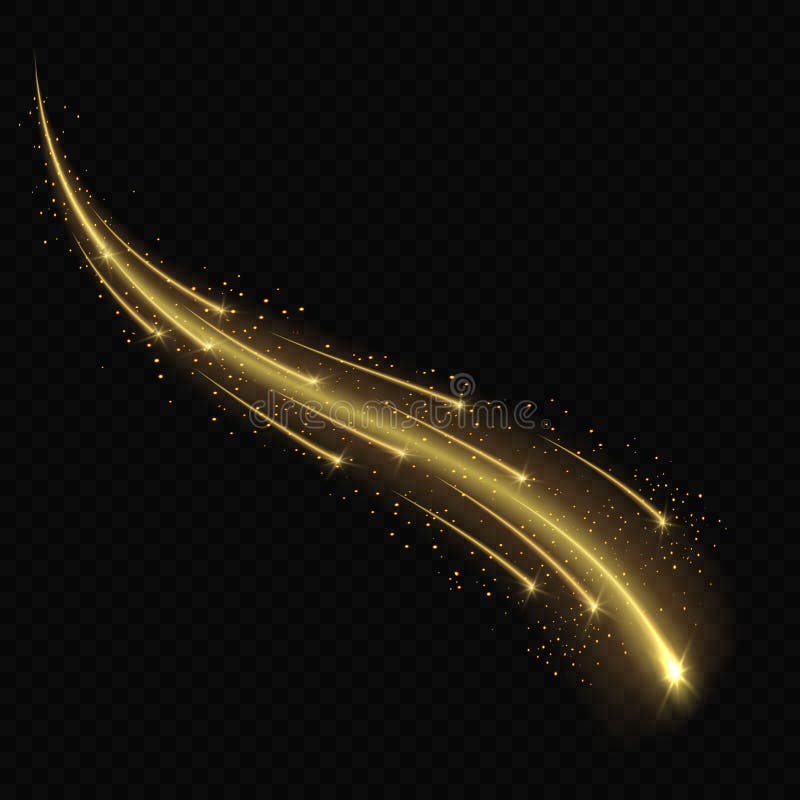 Meteor or Comet on Transparent Background Stock Illustration ...