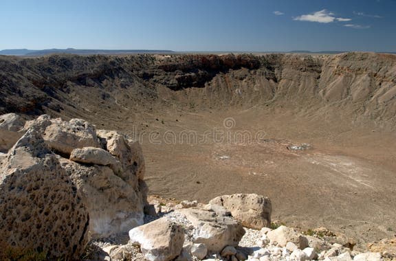 Meteor crater stock image. Image of space, hole, sand - 7991167