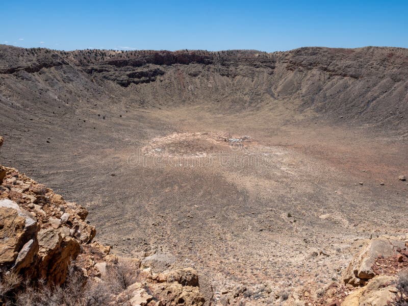 Meteor Crater in Winslow, Arizona Stock Photo - Image of scenic, meteor ...