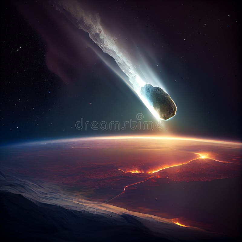Meteor Falling, Comet Armageddon, Devastating Meteorite, Abstract ...