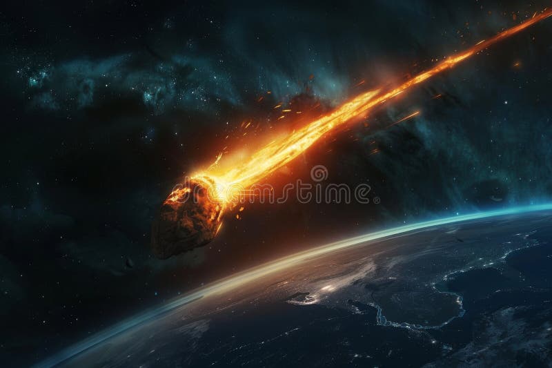 Meteor Falling, Comet Armageddon, Devastating Meteorite, Cosmic ...