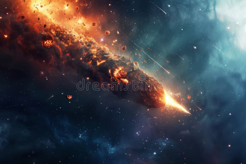 Meteor Falling, Comet Armageddon, Devastating Meteorite, Cosmic ...