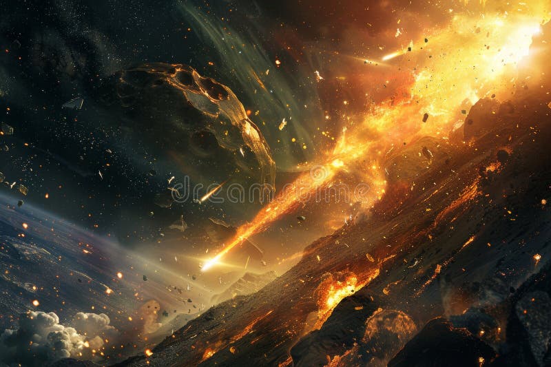 Meteor Falling, Comet Armageddon, Devastating Meteorite, Cosmic ...
