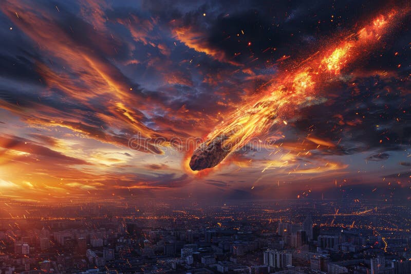 Meteor Falling, Comet Armageddon, Devastating Meteorite, Cosmic ...