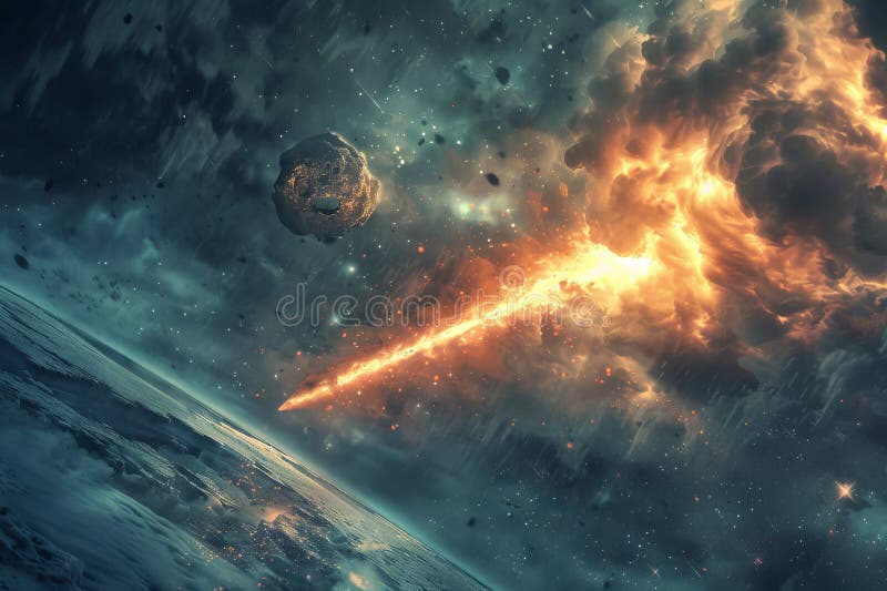 Meteor Falling, Comet Armageddon, Devastating Meteorite, Cosmic ...
