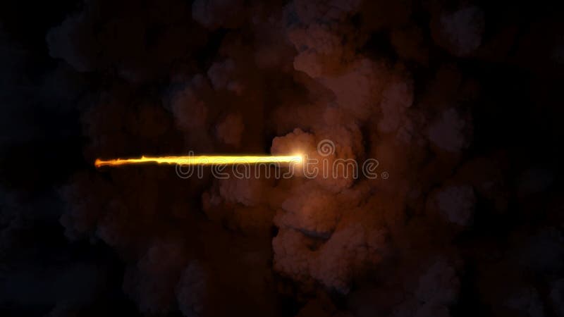 Meteor Flying Over the Clouds Stock Footage - Video of space, danger ...