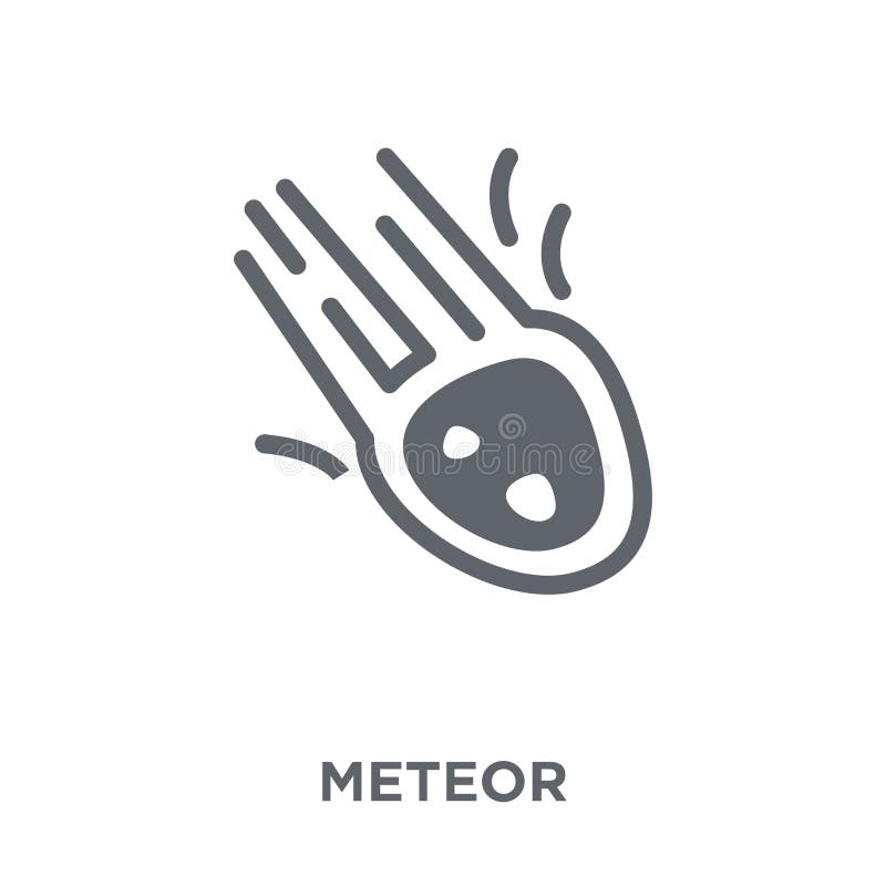 Meteor Icon. Falling Star with Fire Trail Stock Vector - Illustration ...