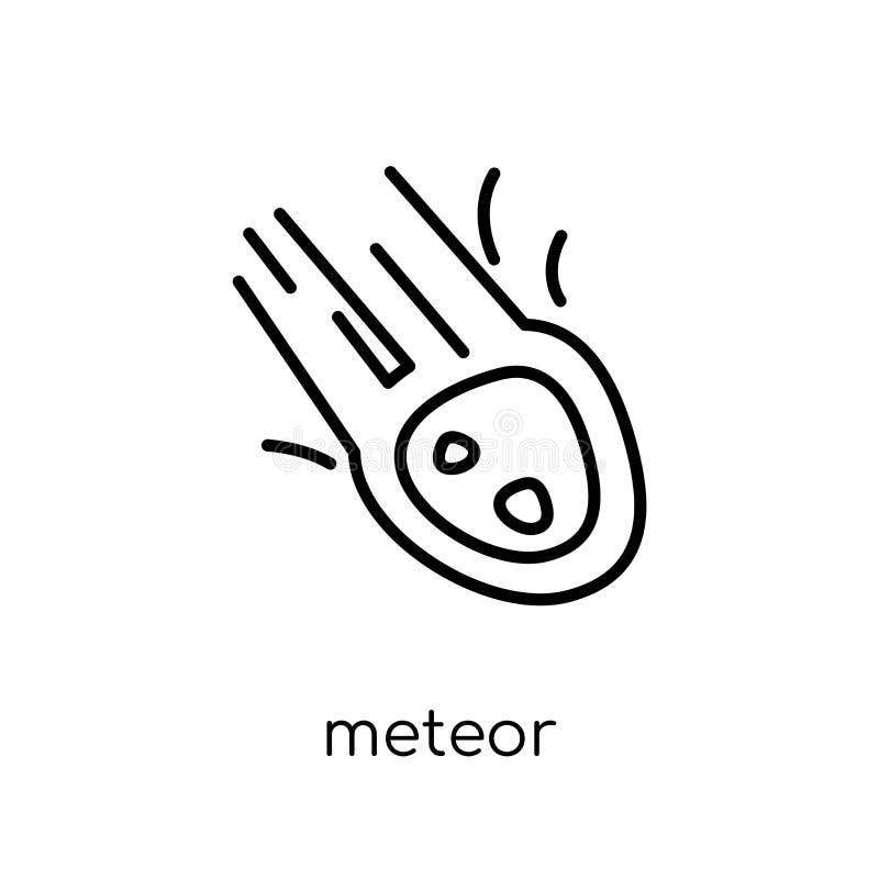 Meteor Icon from Astronomy Collection. Stock Vector - Illustration of ...
