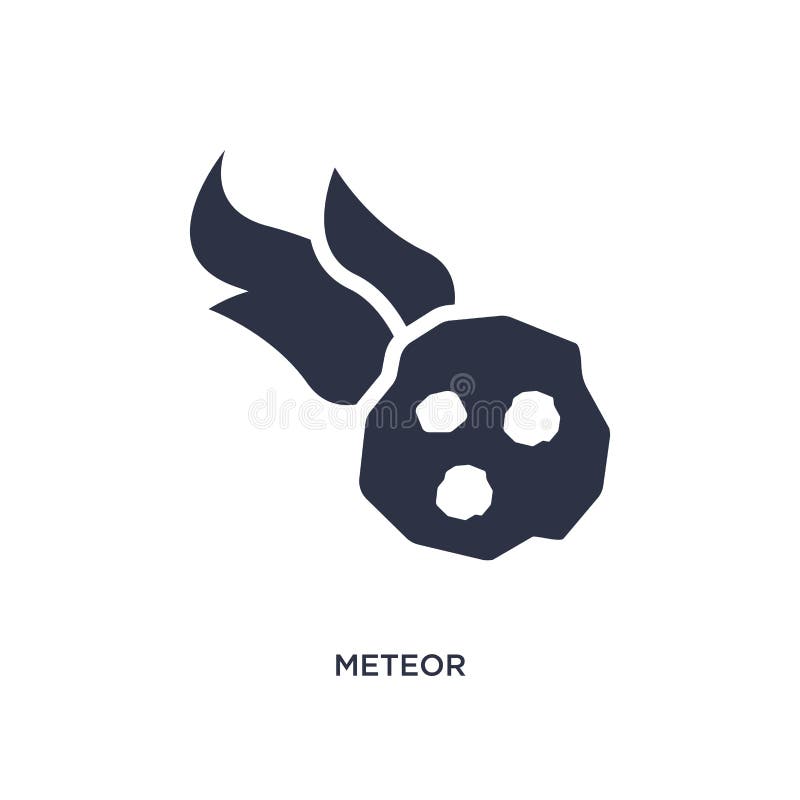 Meteor Icon on White Background. Simple Element Illustration from Stone ...
