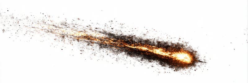 Meteor Impact Explosion in Outer Space Minimal on White Stock Photo ...