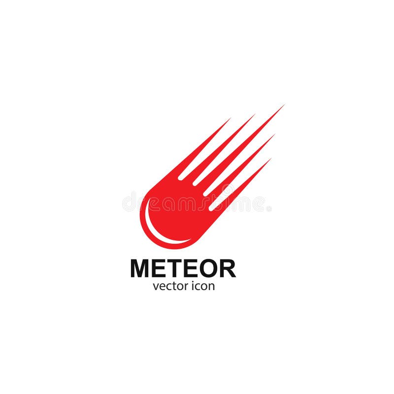 Meteor Logo Vector Template Stock Vector - Illustration of comet ...