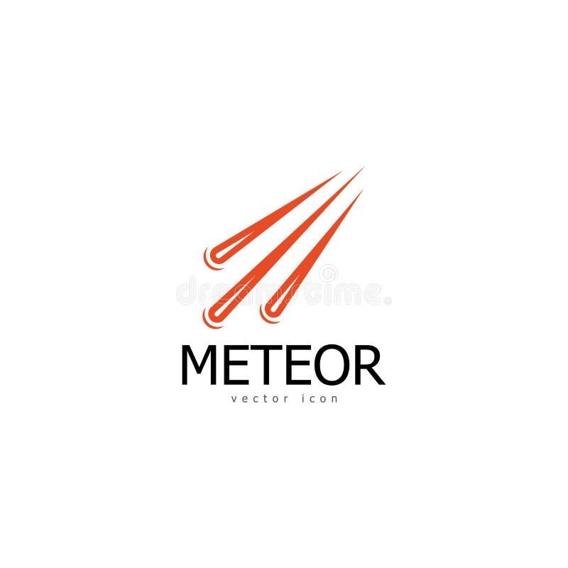 Meteor Logo Vector Template Design Stock Vector - Illustration of flat ...