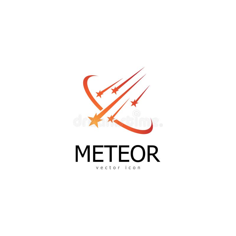 Meteor Logo Vector Template Design Stock Vector - Illustration of comet ...