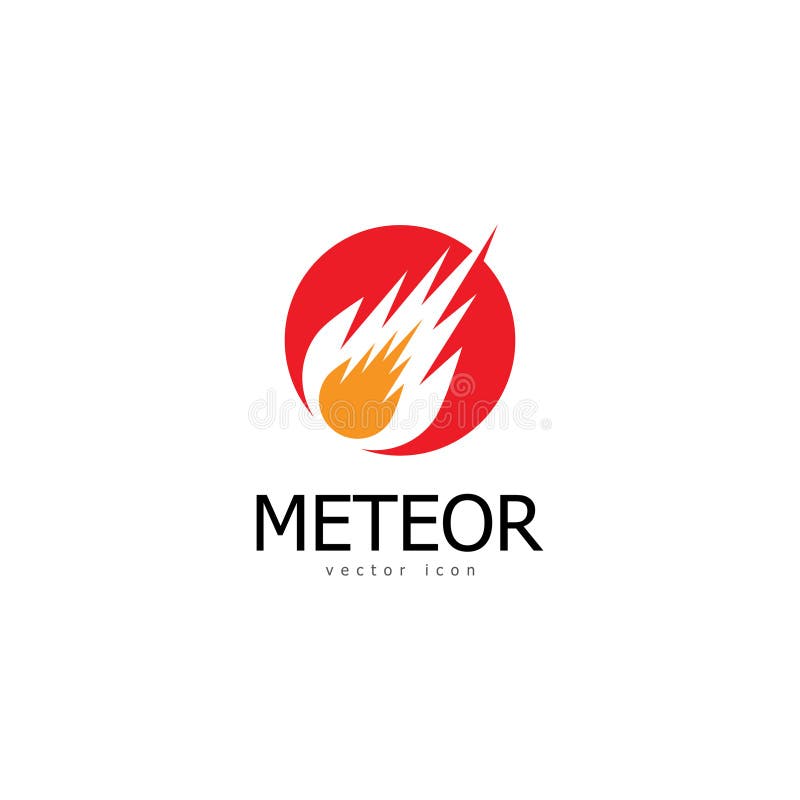 Meteor Logo Vector Template Design Stock Vector - Illustration of logo ...