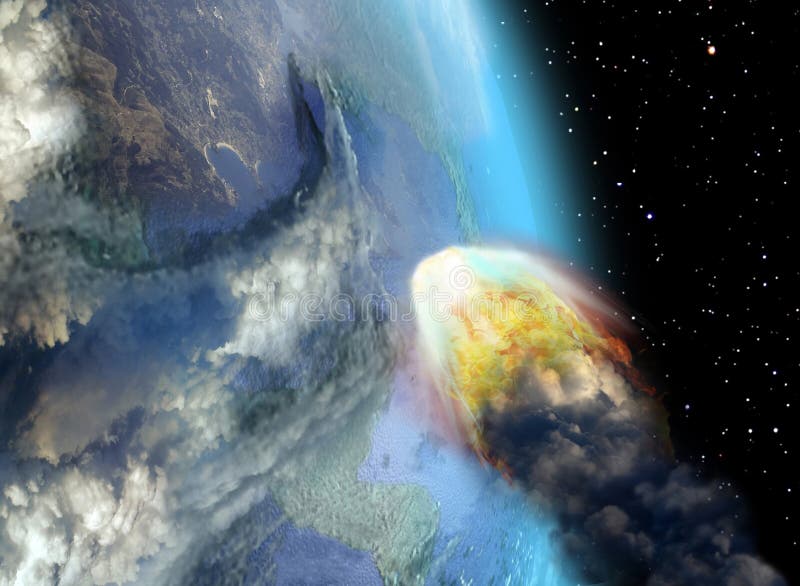 Meteor menace stock illustration. Illustration of extraterrestrial ...