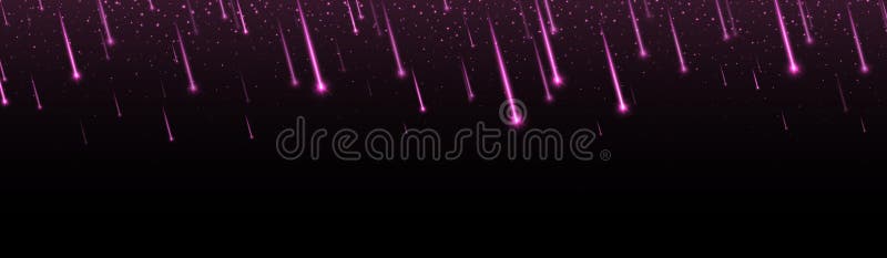 Meteor Rain, Shooting Stars Background. Bright, Streaking Lights ...