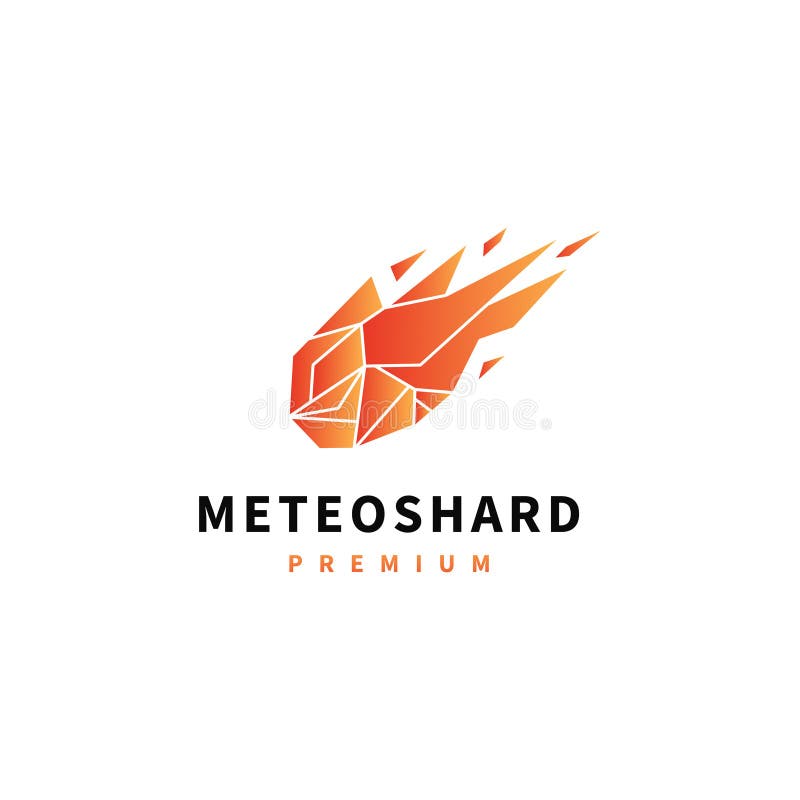 Meteor Shard Logo Design Illustration with Geometric Style 2 Stock ...