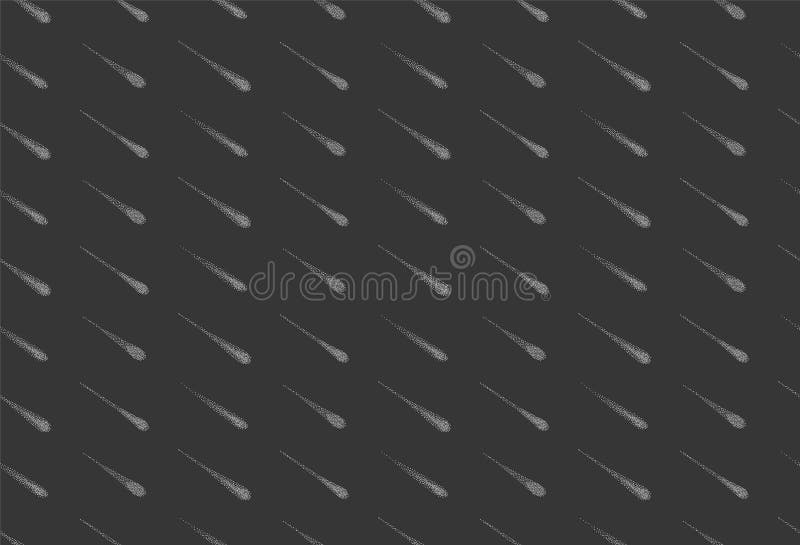 Meteor Shower Seamless Background, Hand Drawn Cosmic Rain Pattern in ...