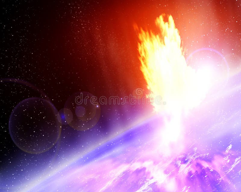 Meteor strike stock illustration. Illustration of dinosaur - 10823517