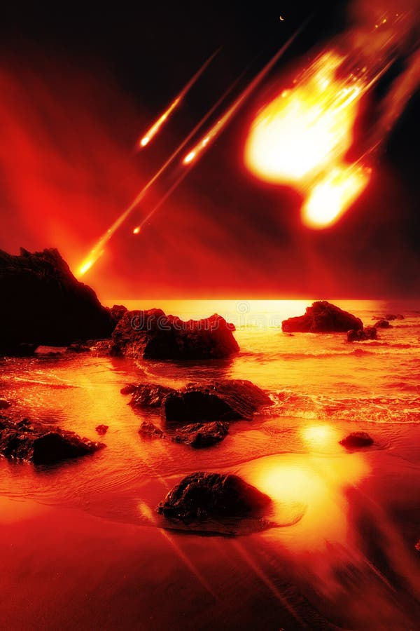 Meteor about To Crash into the Earth Stock Illustration - Illustration ...