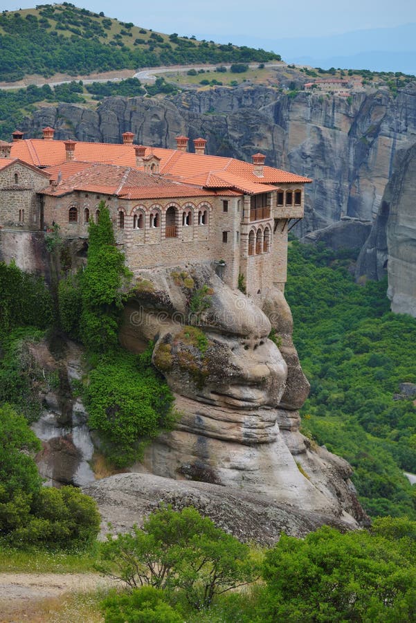 The Meteora - Important Rocky Monasteries Complex in Greece Stock Photo ...