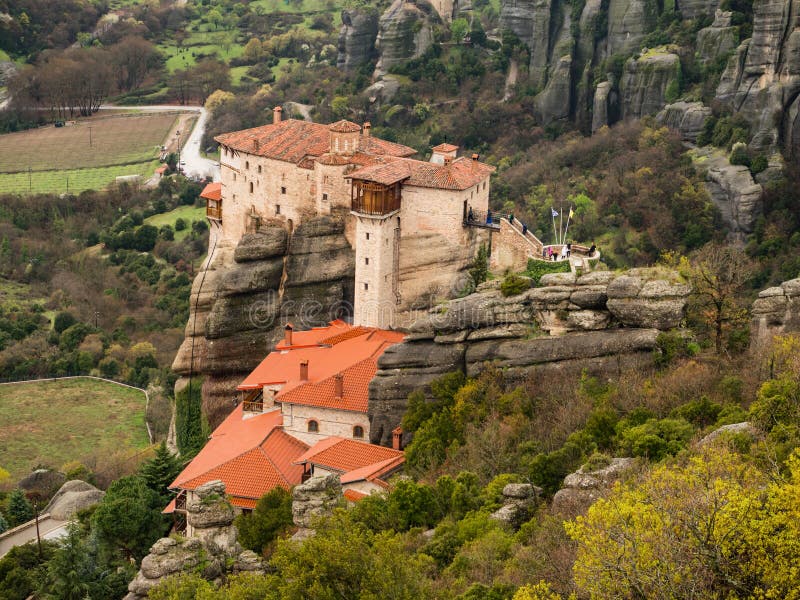 Meteora mountain in Greece stock photo. Image of place - 68543108