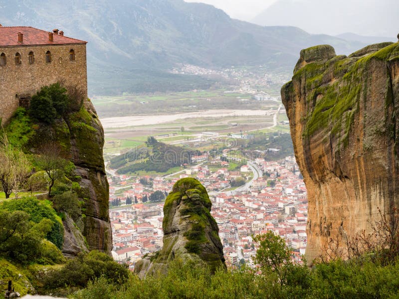 Meteora mountain in Greece stock photo. Image of famous - 68823062