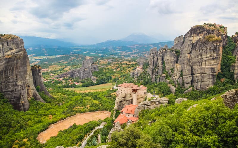 Meteora, Mountain, Monastery Stock Photo - Image of beautiful ...