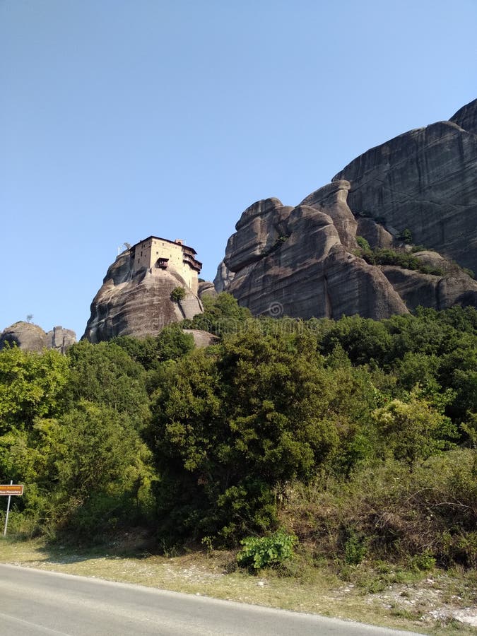 Meteora stock image. Image of forest, mountains, meteora - 156426201