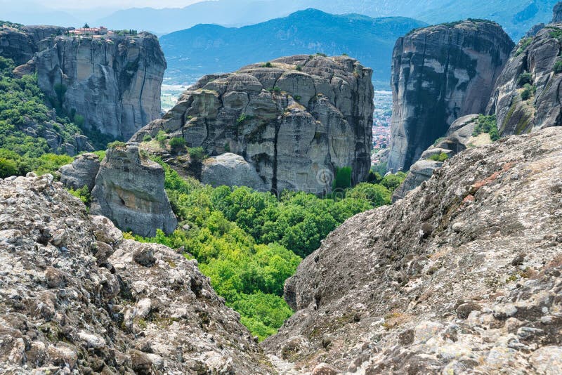Meteora is a Formation of Huge Rocks, they Host Monasteries. Greece ...