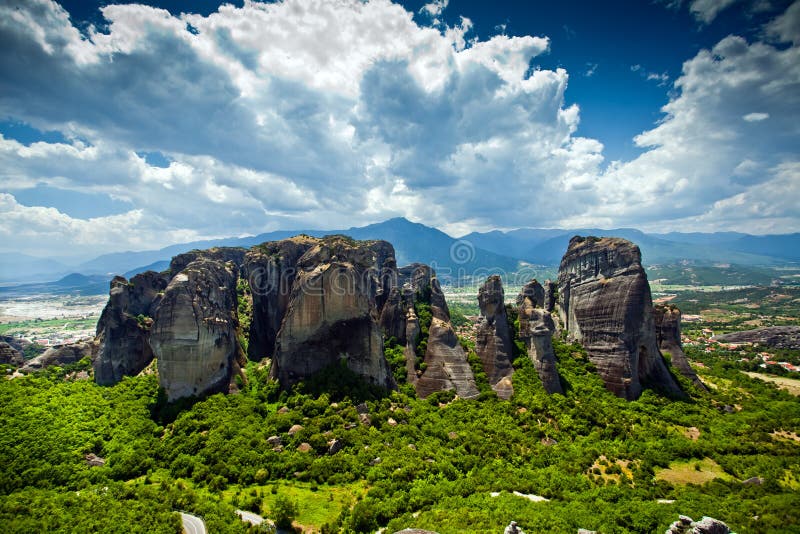 Meteora rocks, Greece stock image. Image of religous - 17428875