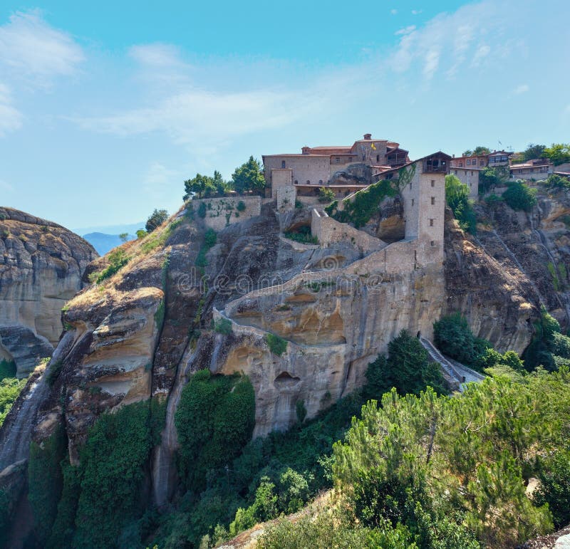 Meteora rocky monasteries stock photo. Image of famous - 289860338