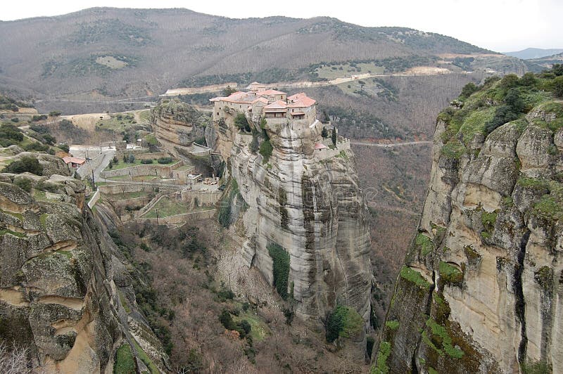 The Meteora in the winter stock image. Image of horizontal - 33080105
