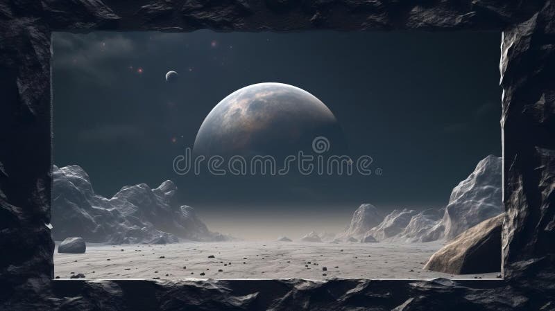 Minimalist Meteorite Background Frame Animation Mockup Design Stock ...