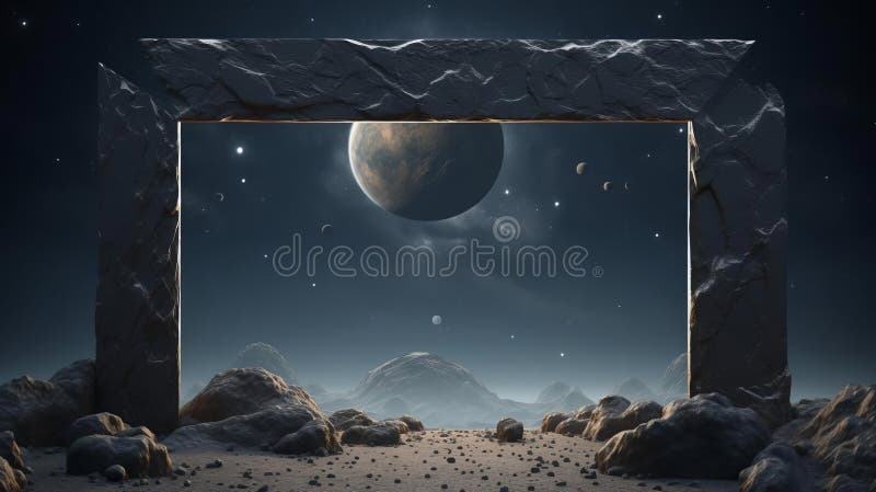 Minimalist Meteorite Background Frame Animation Mockup Design Stock ...