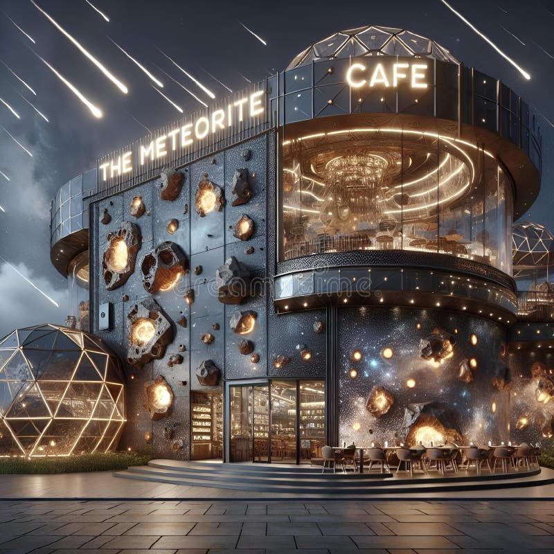 The Meteorite Cafe.v2 stock illustration. Illustration of detail - 303397238