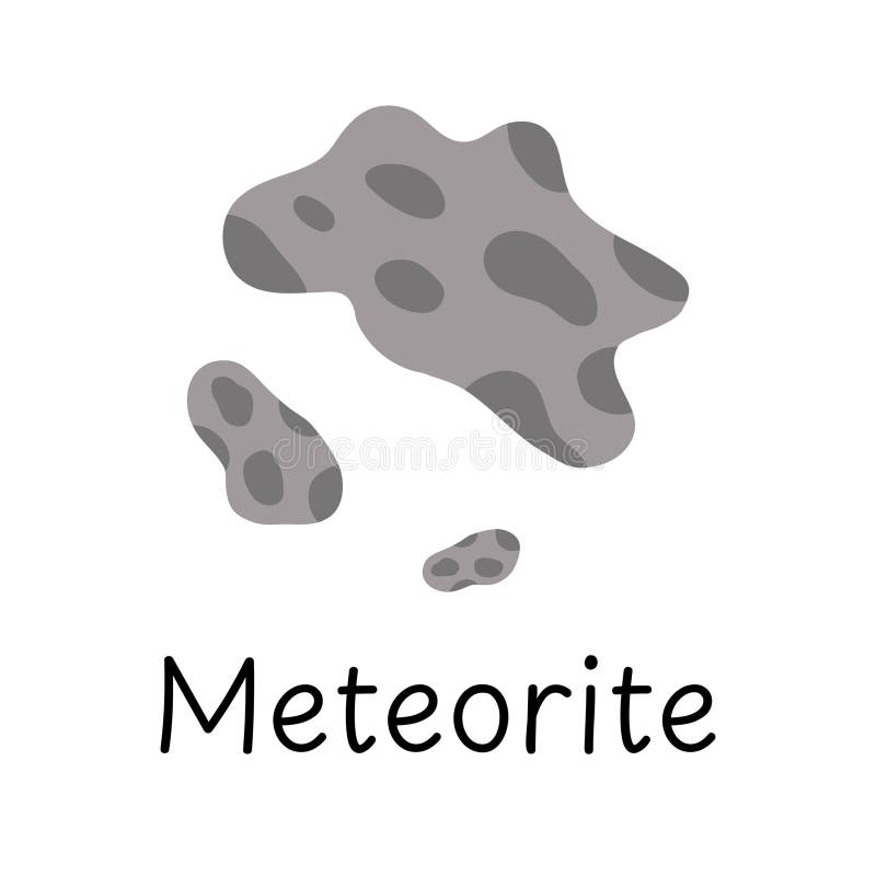 Meteorite Cosmic Body. Vector Stock Vector - Illustration of galaxy ...